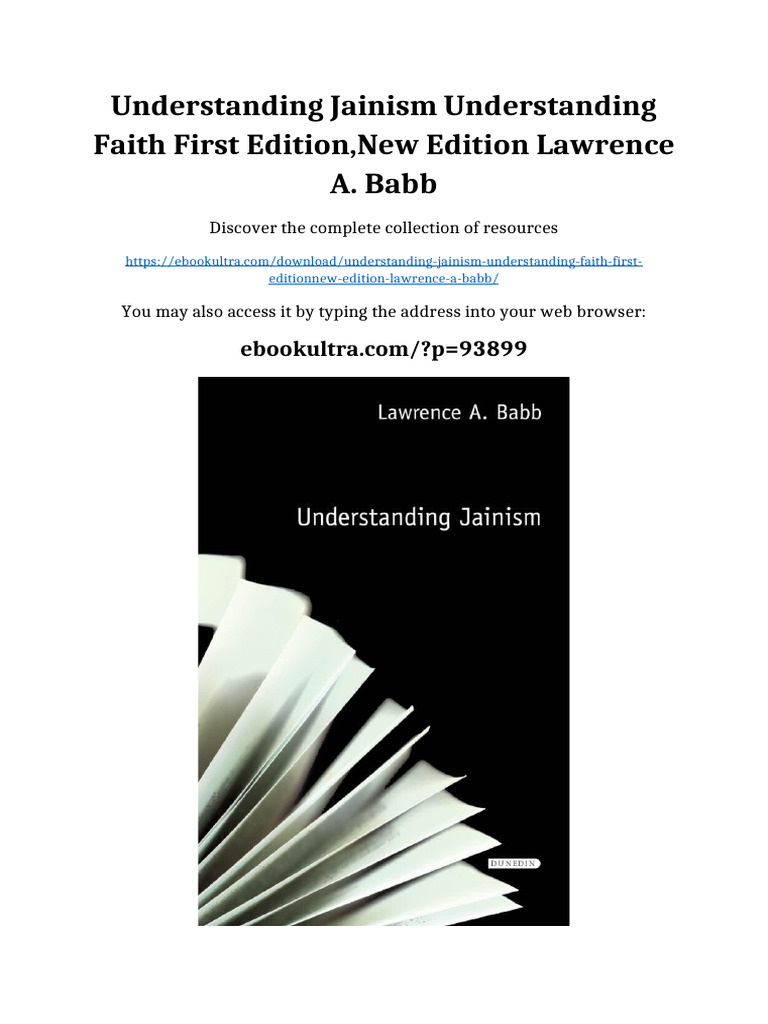 Understanding Jainism Understanding Faith First Edition,New Edition ...