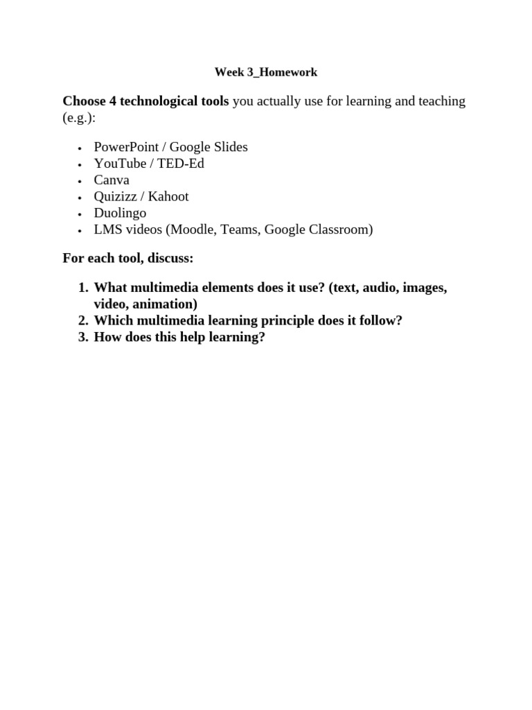 Week 3 Homework | PDF
