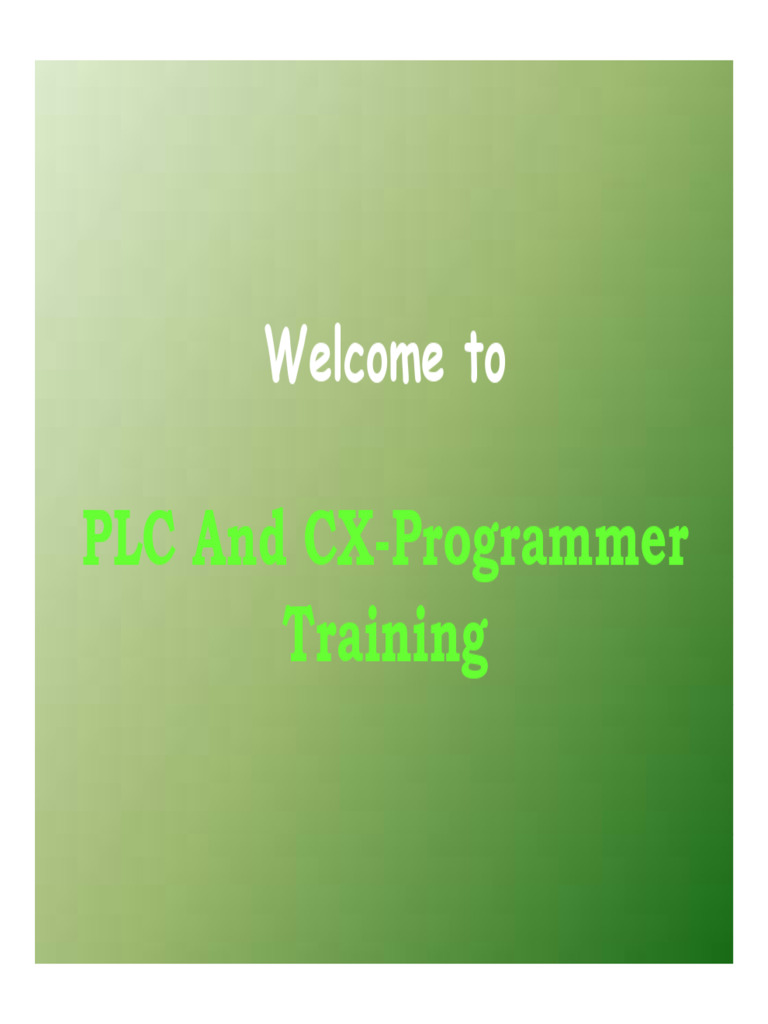 Basic PLC Part I - Introduction To PLC (Compatibility Mode) | PDF ...