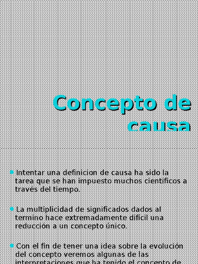 Concepto de Causa | PDF