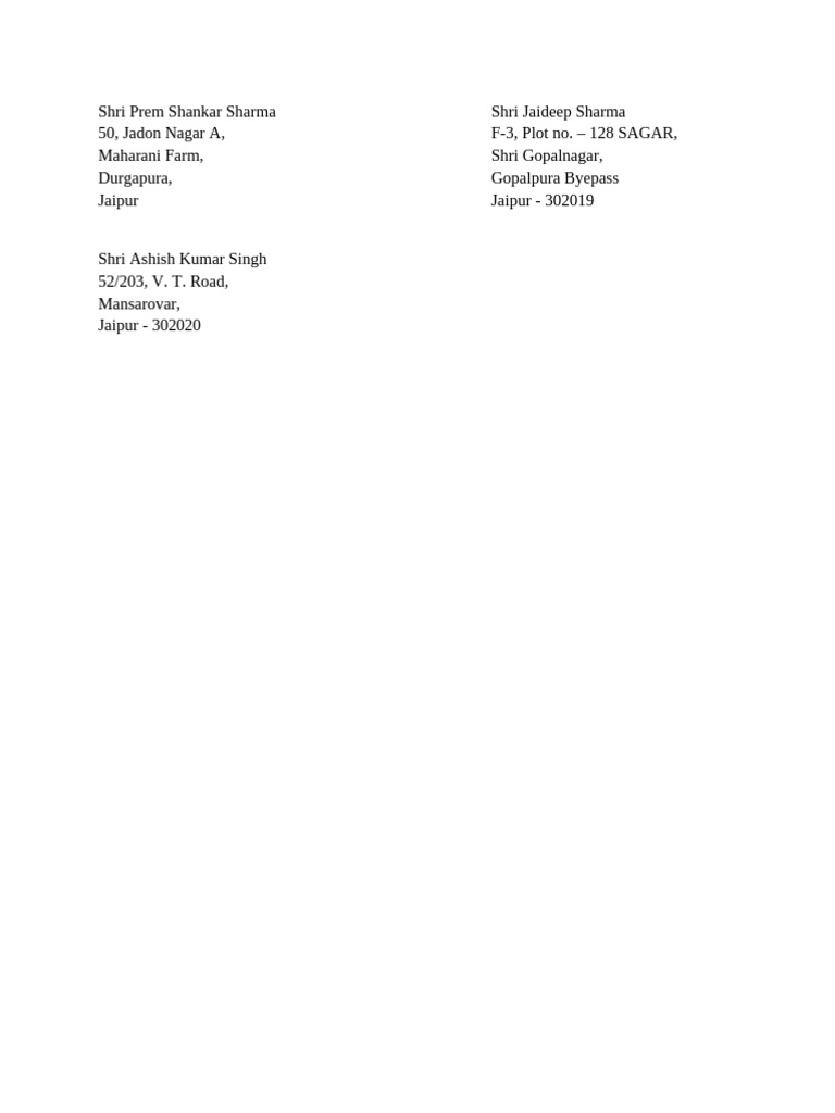 Address Format | PDF