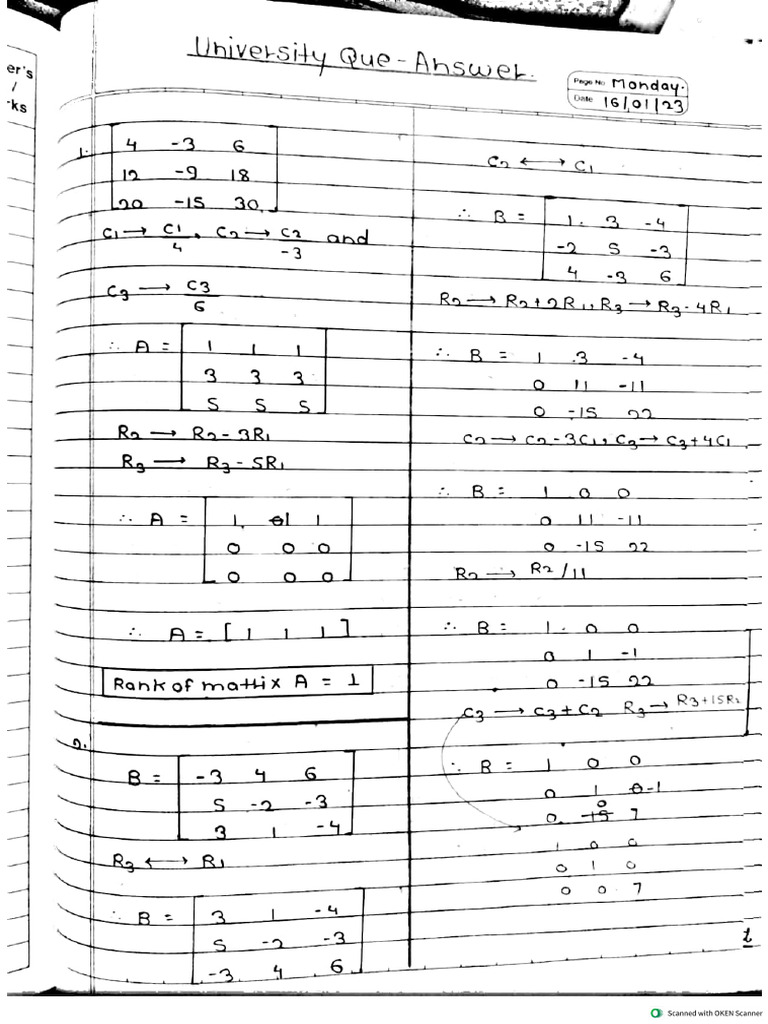 Maths Que Bank Answer | PDF
