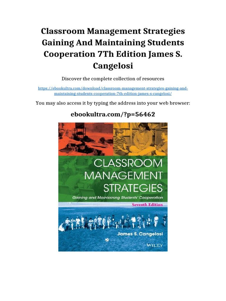 Classroom Management Strategies Gaining and Maintaining Students ...