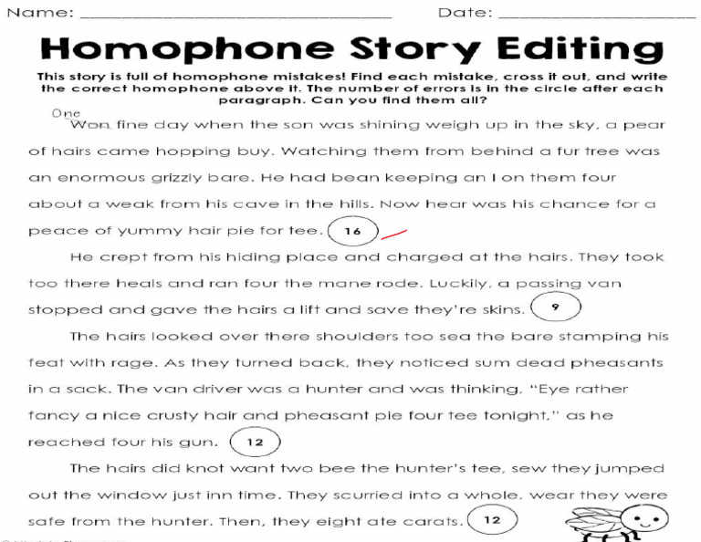 Homophone Story | PDF
