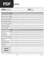 Swimming Pool Daily Inspection Checklist | PDF