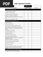 Swimming Pool Daily Inspection Checklist | PDF