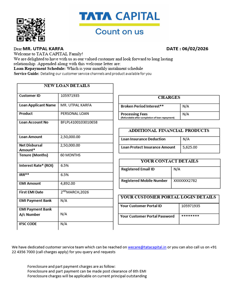 Mr. Utpal Karfa (1) | PDF | Loans | Interest