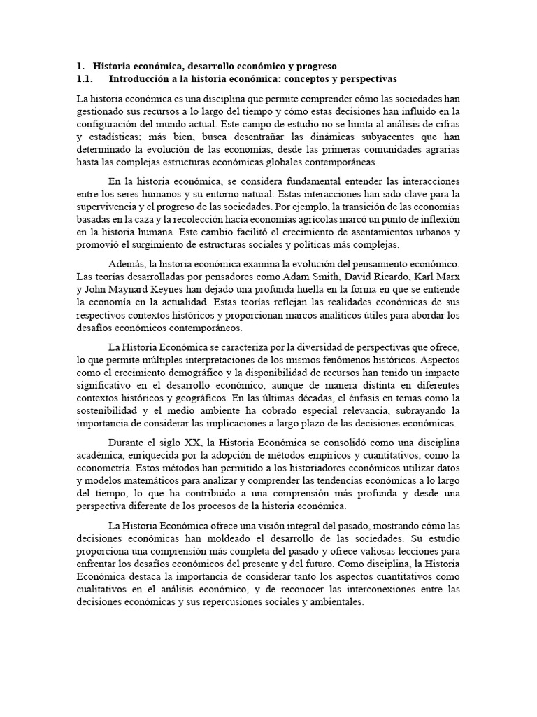 T1 Historia económica, desarrollo económico y progreso ...