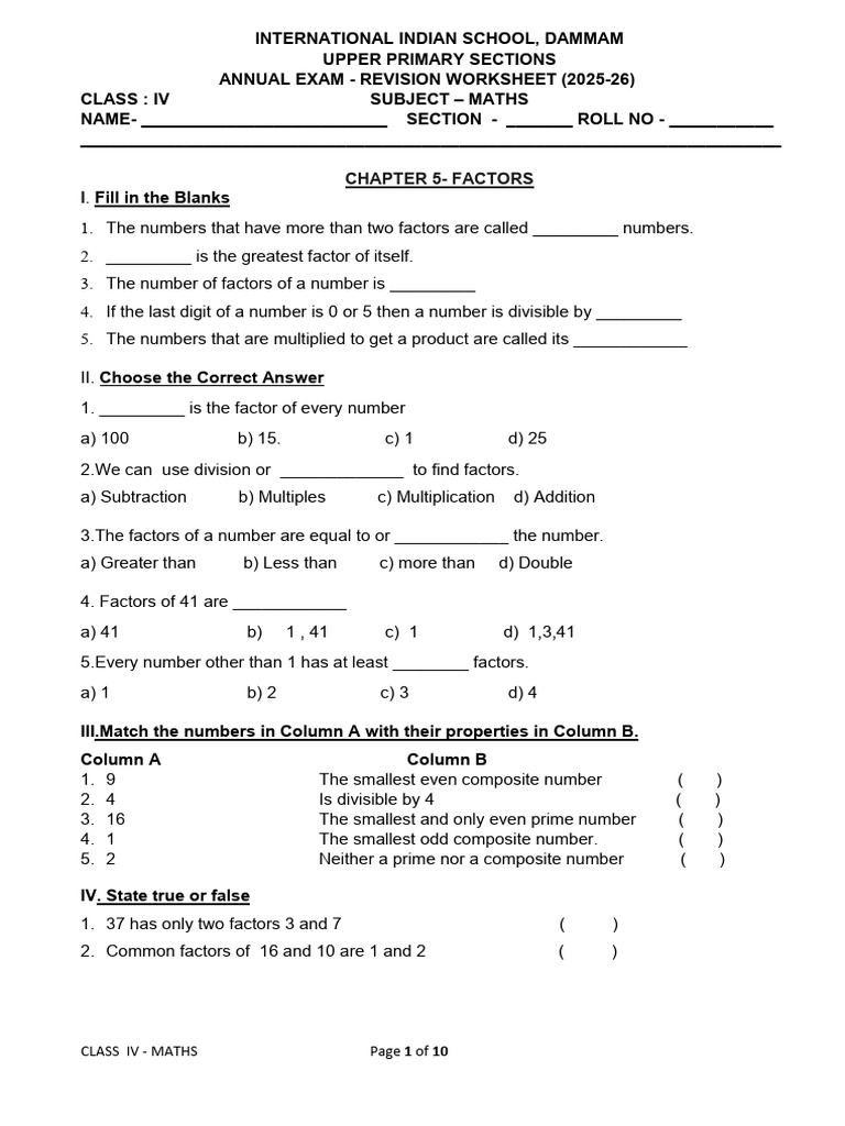 CL 4 Mathswk A | PDF | Numbers | Elementary Mathematics