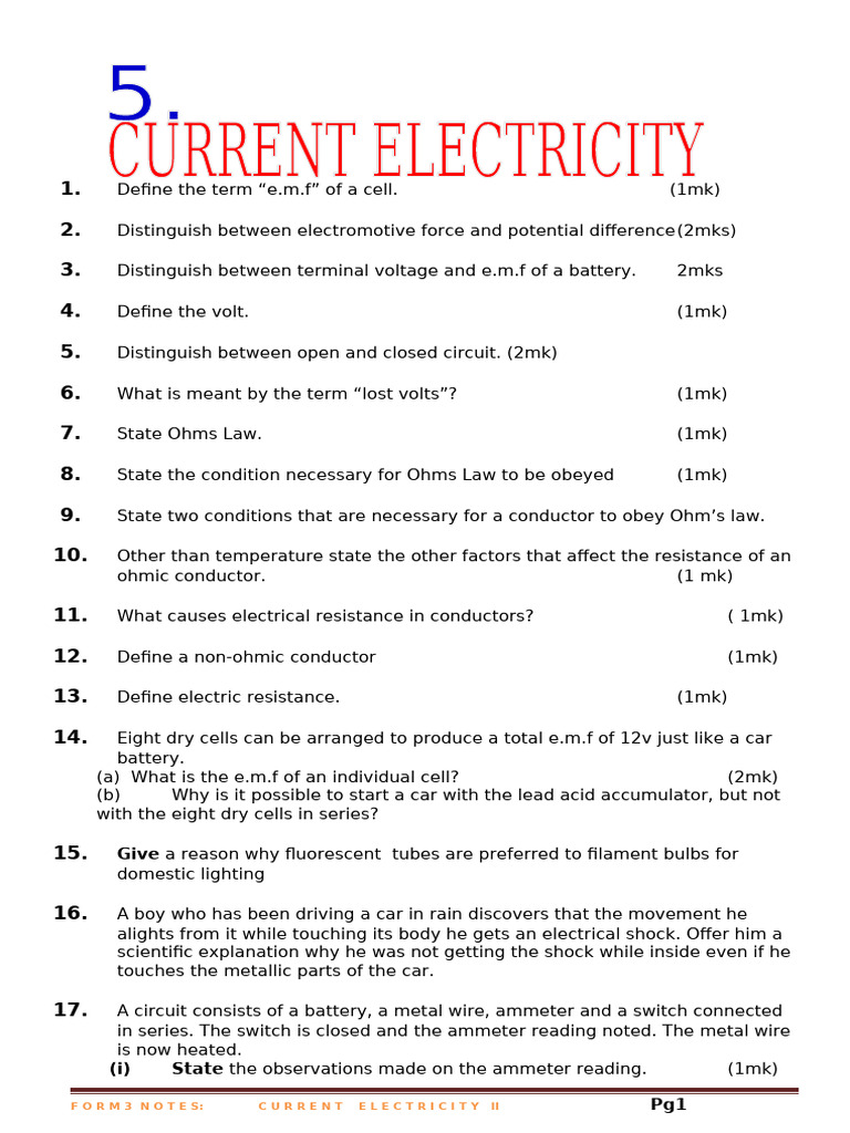 3.4 Current Electricity II | PDF | Science & Mathematics | Computers