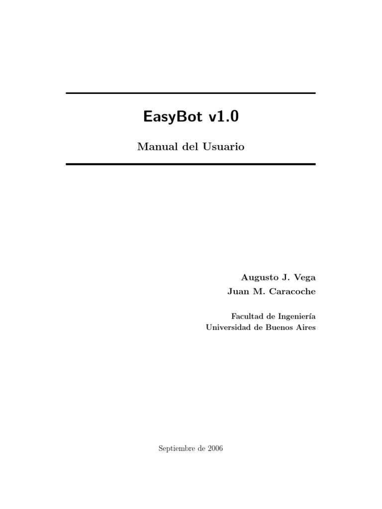 Easy Bot | PDF | Juegos y actividades | Informática