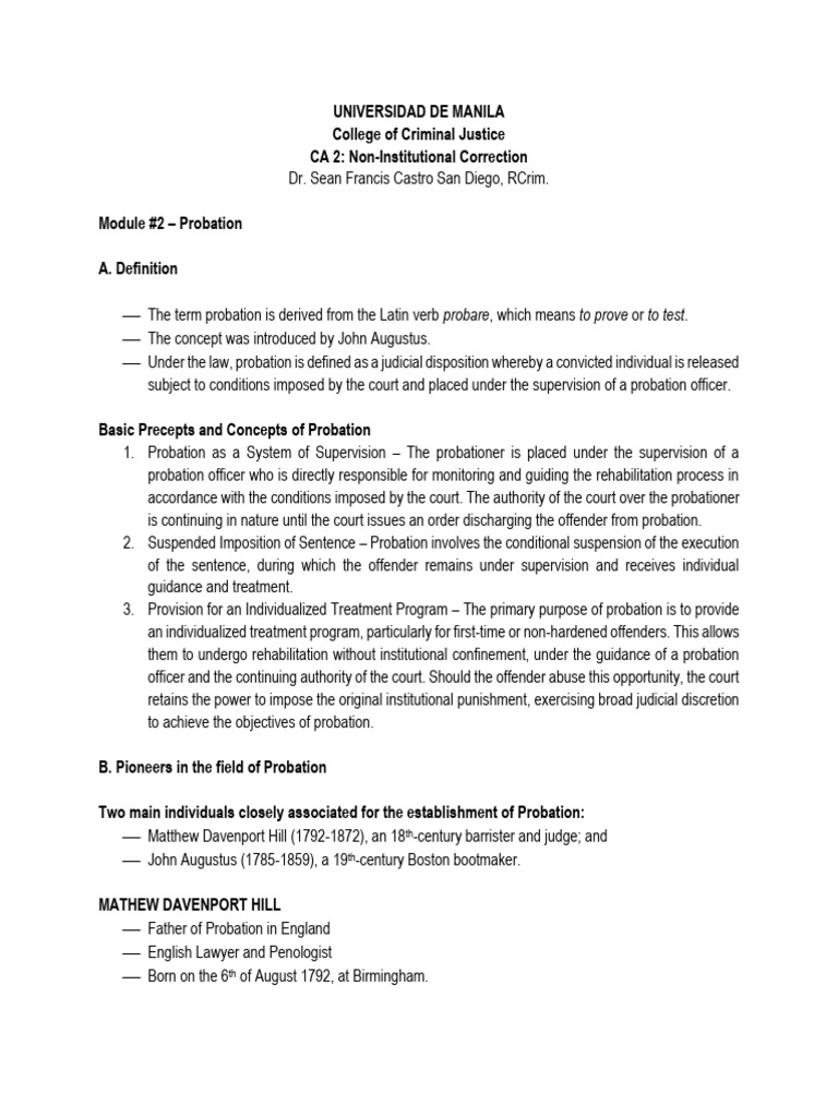 CA-2-Module-2 | PDF | Probation | Penology