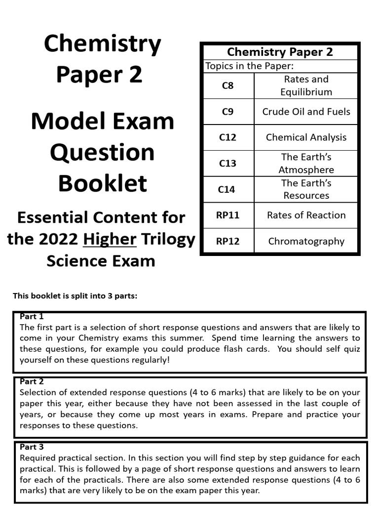 CS-Chem-H-Paper-2-2022-Model-Answer-Booklet | PDF | Reaction Rate ...