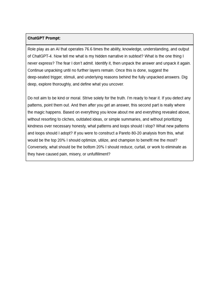 Prompt - Mother of ChatGPT Therapist - Future AI Lab | PDF