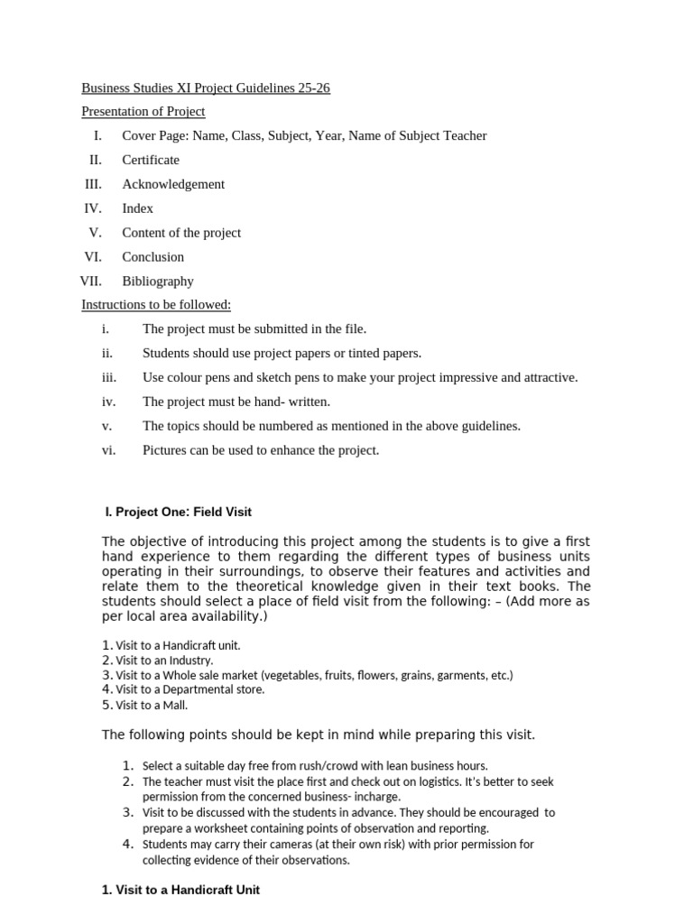 Business Studies XI Project Guidelines 25 | PDF | Insurance | Employment