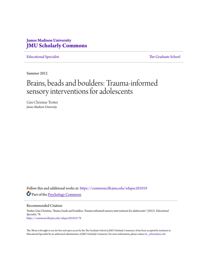 Brains beads and boulders_ Trauma-informed sensory interventions | PDF ...