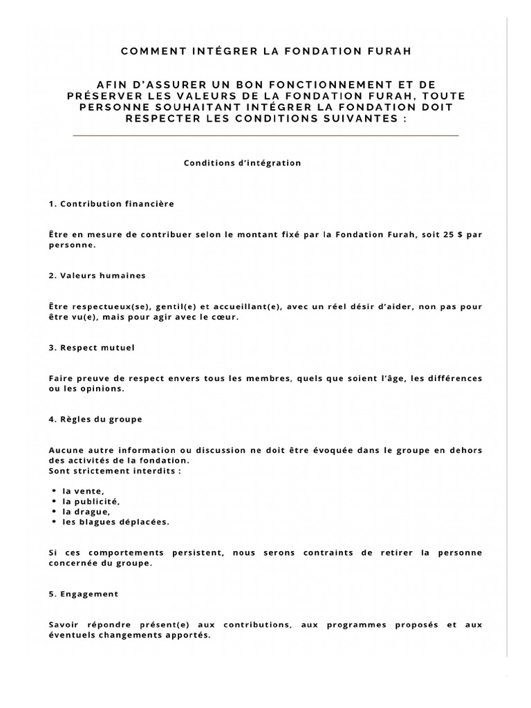 Fondation Furah | PDF