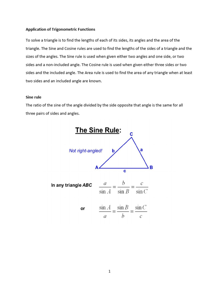 Topic 10-Application of Trigonometric Functions | PDF | Trigonometric ...