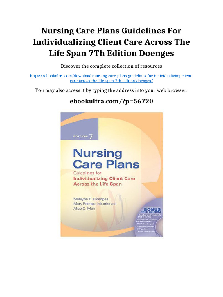 Nursing Care Plans Guidelines for Individualizing Client Care Across ...