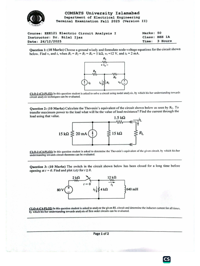 ECA -1 Final Terminal Paper | PDF
