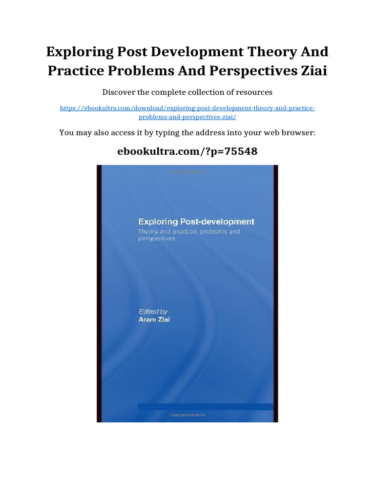 Exploring Post development Theory And Practice Problems And ...