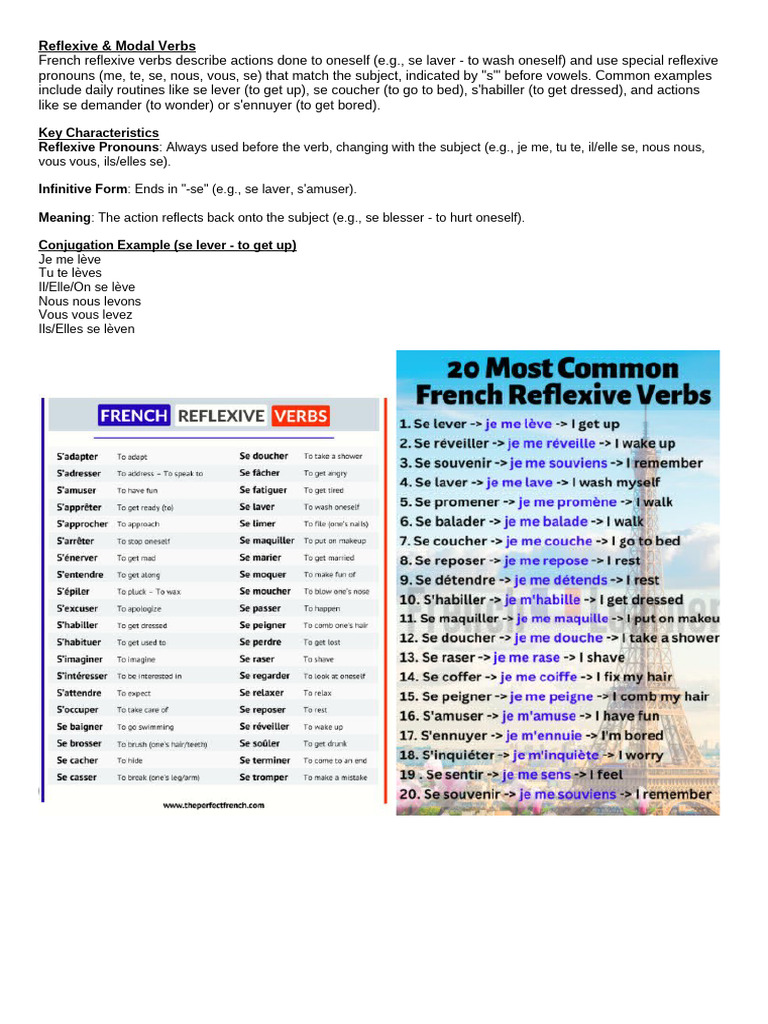 Reflexive& Modal Verbs | PDF