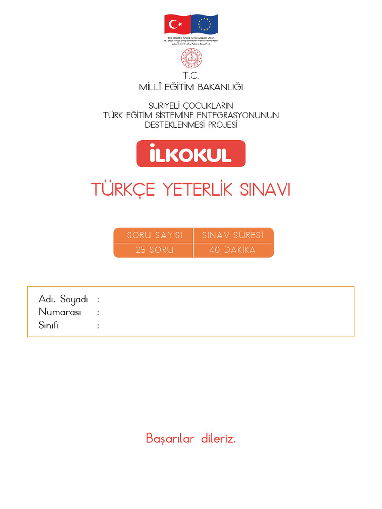 Türkçe Yeterlik Sınavı - 6 | PDF