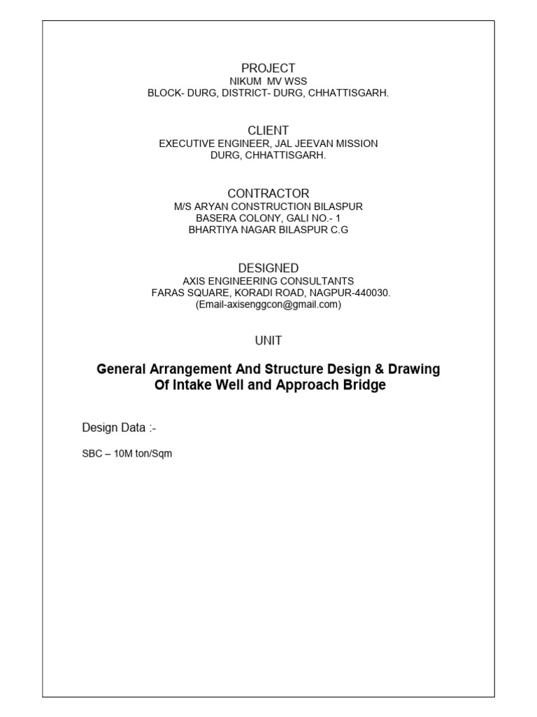 Nikum - Intake Well Gad Design & Drawing - 09.05.2024 | PDF | Pump ...