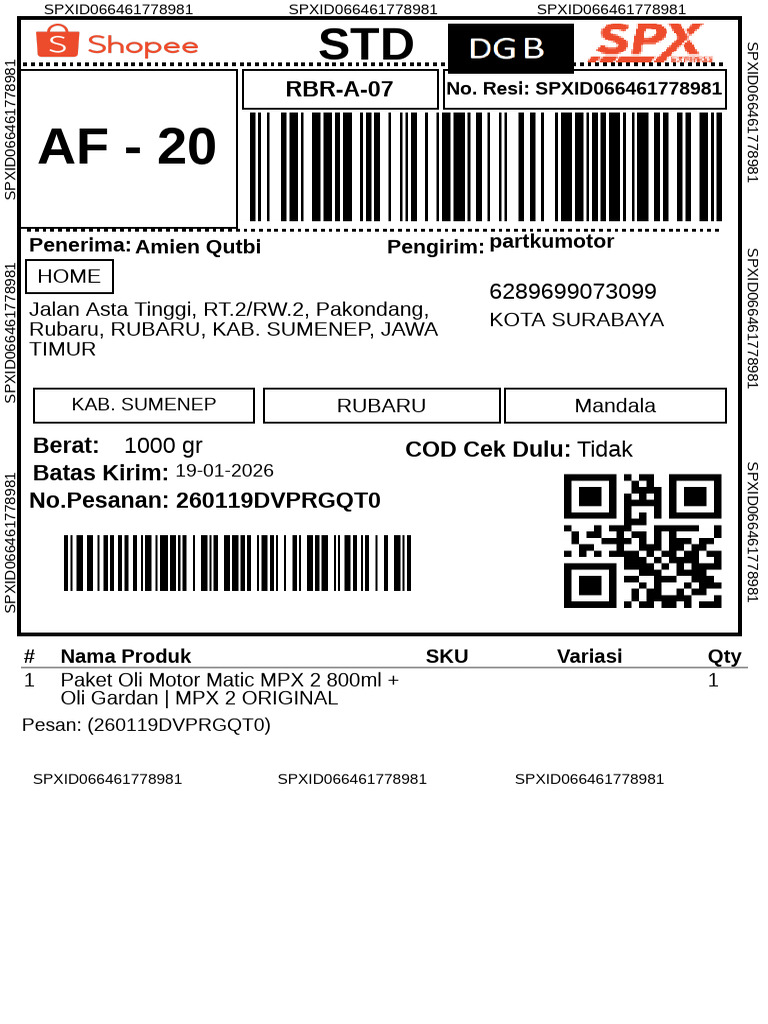 Label Pengiriman 134 | PDF