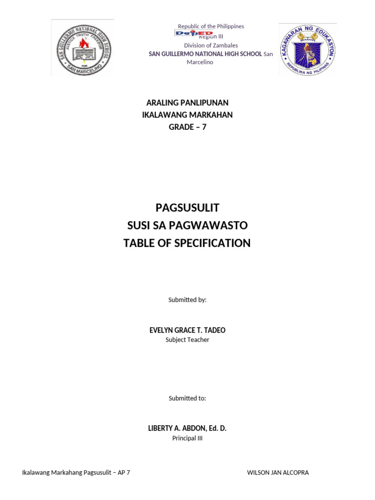 AP 7 2ND EXAM | PDF