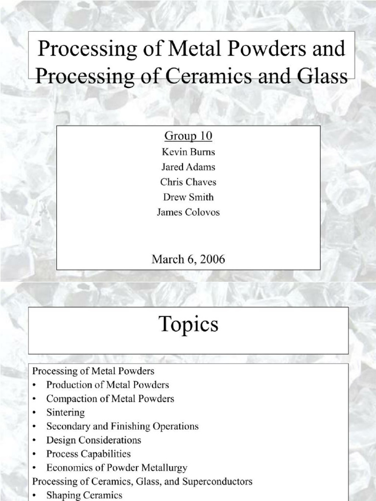 Ceramic Processing | PDF