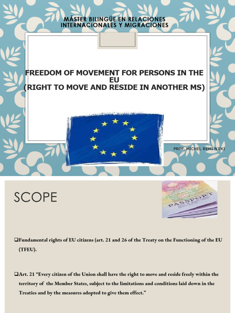 4. FREEDOM OF MOVEMENTS FOR PERSONS IN THE EU | PDF | Globalization ...
