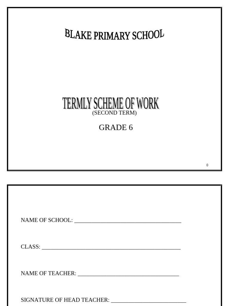 Grade Six Schemes 2ND TERM | PDF | Clause | Phrase