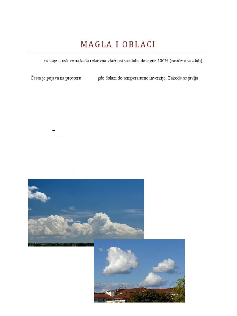 Magla i Oblaci | PDF