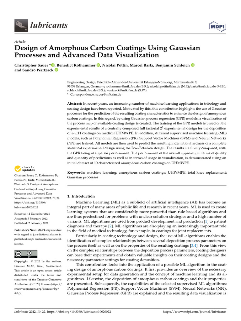 Design of Amorphous Carbon Coatings Using Gaussian | PDF | Support ...
