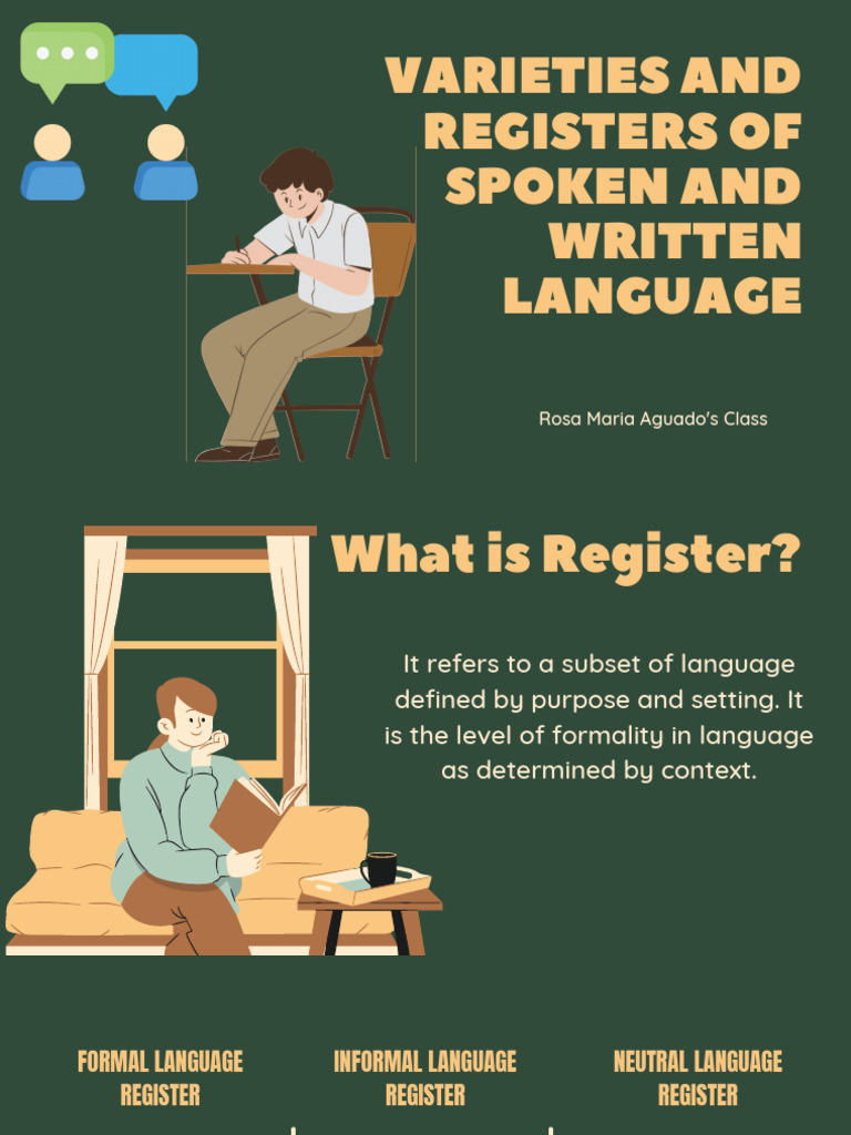 Varieties and Registers of Spoken and Written Language (1) | PDF ...