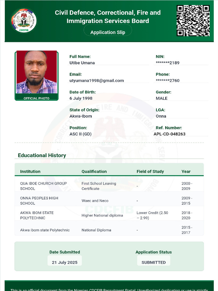 UTIBE-BASSEY UMANA-Application-slip (1).PDF 20250725 110228 0000 | PDF