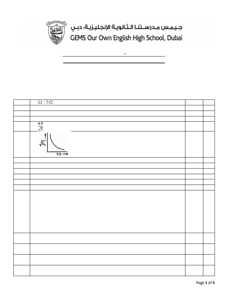 MS Grade 11 Annual Examination 2025 | PDF | Theoretical Physics ...