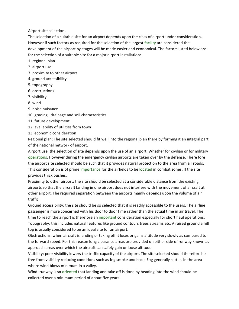 Airport Site Selection | PDF | Takeoff | Airport