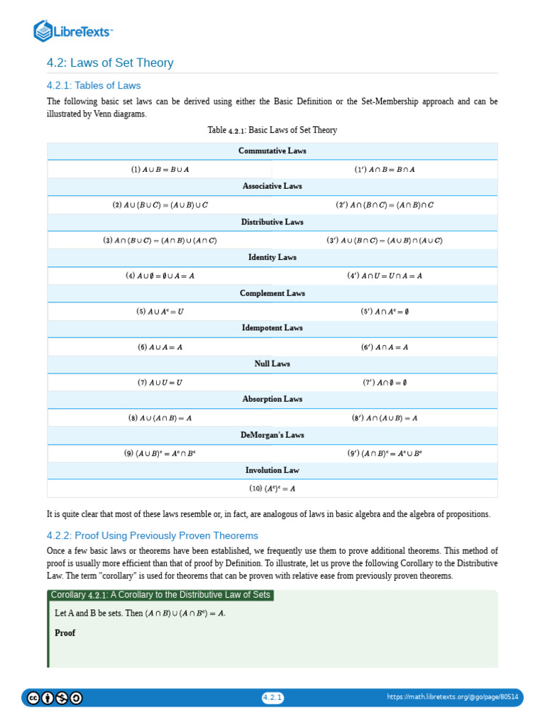4.02__Laws_of_Set_Theory | PDF | Theorem | Mathematical Proof