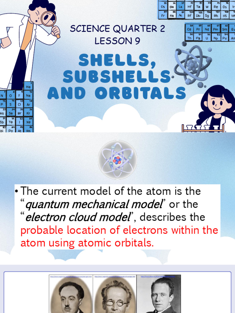 Quarter 2 Lesson 9 - Electron Shell, Subshell, Orbitals | PDF | Atomic ...