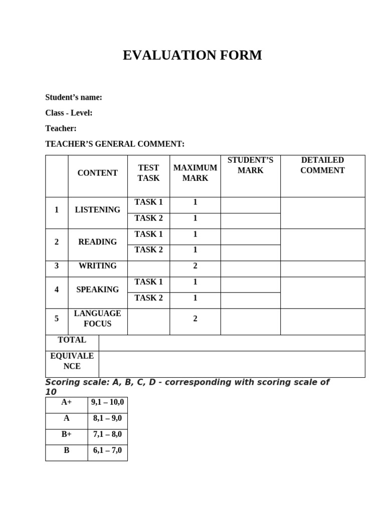 01 - Evaluation Form - Textbook Secondary + Highschool | PDF