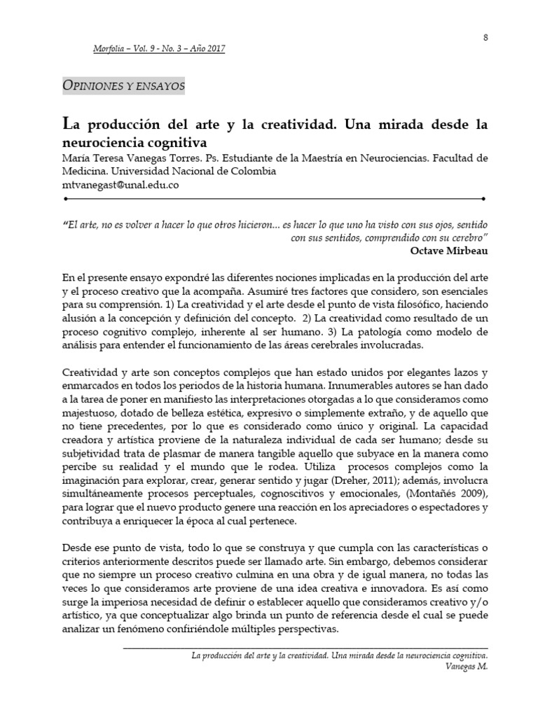 Cafloridoc,+La+Producci%C3%B3n+Del+Arte+y+La+Creatividad | PDF | Las ...
