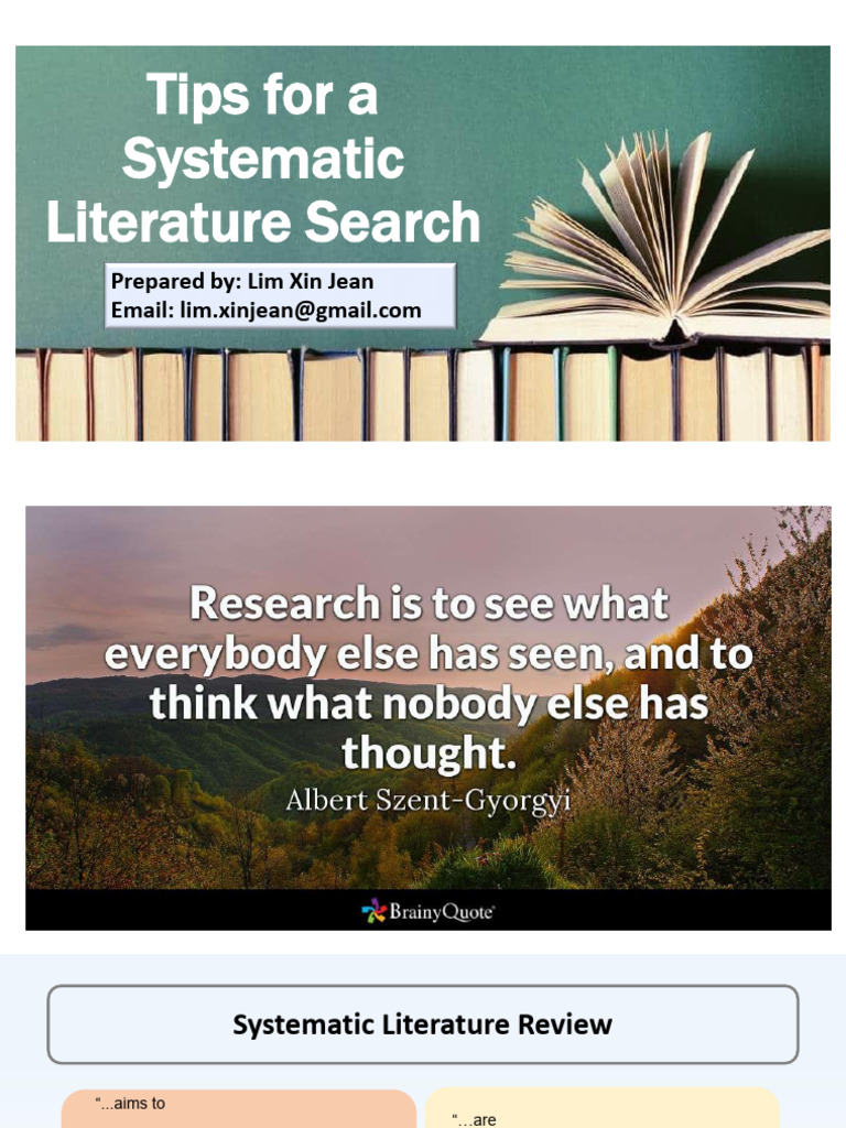 Literature Review Search Technique (Revised) | PDF | Systematic Review ...