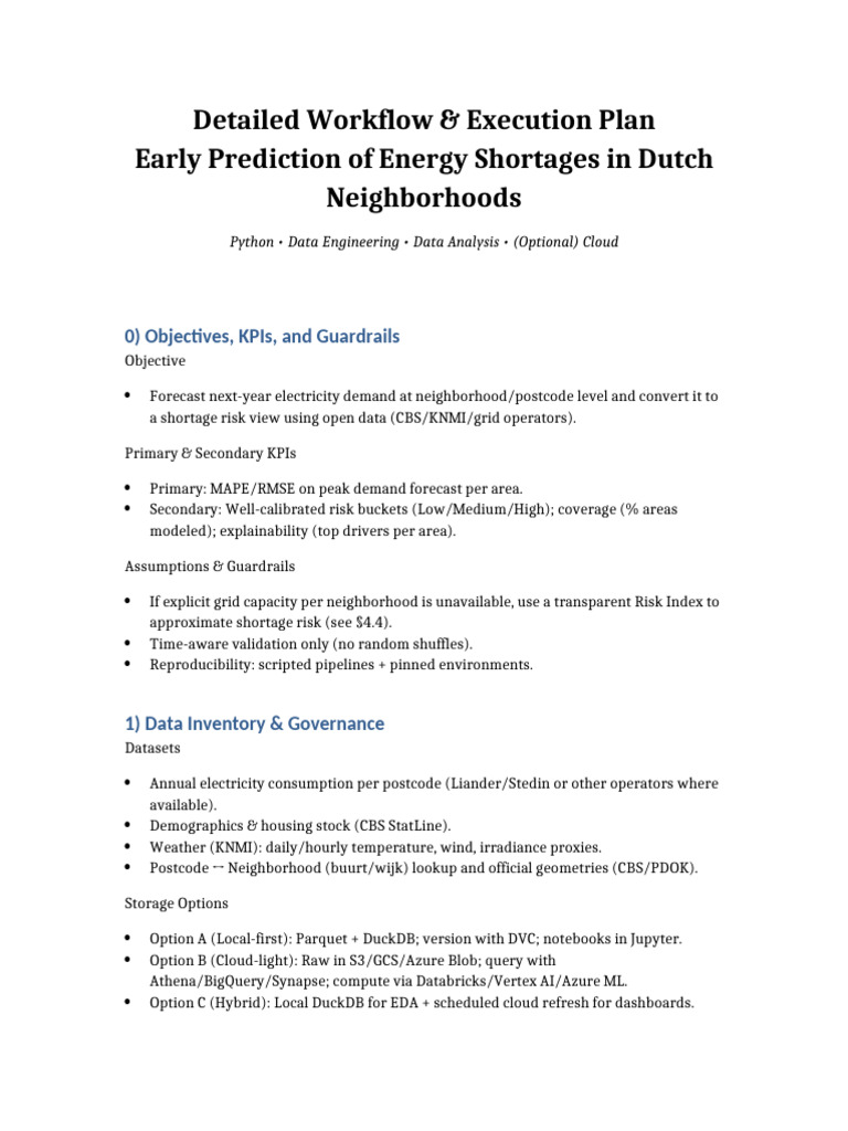 Energy Shortage Prediction Workflow | PDF | Regression Analysis ...
