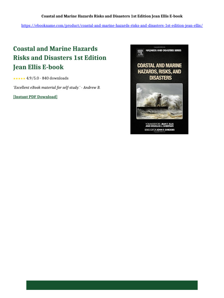 Coastal and Marine Hazards Risks and Disasters 1st Edition Jean Ellis ...