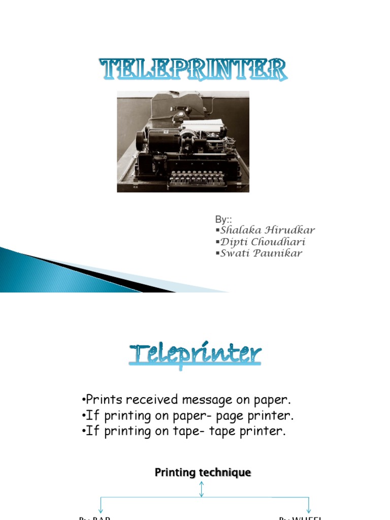 Teleprinter | PDF | Technology & Engineering