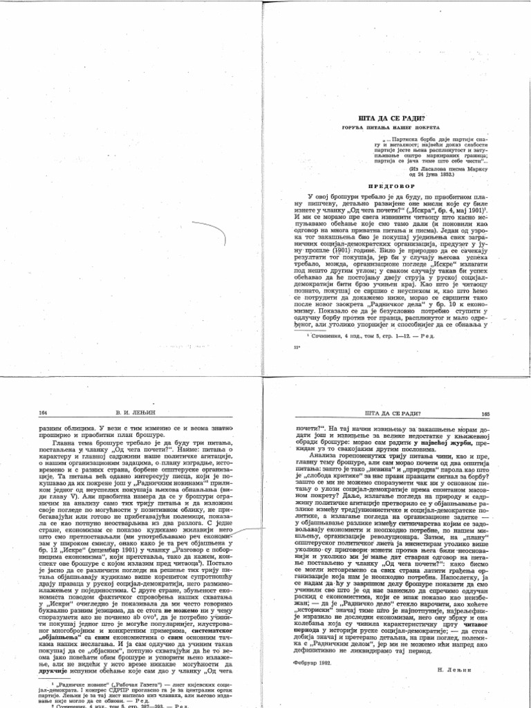Sta Da Se Radi Lenjin | PDF