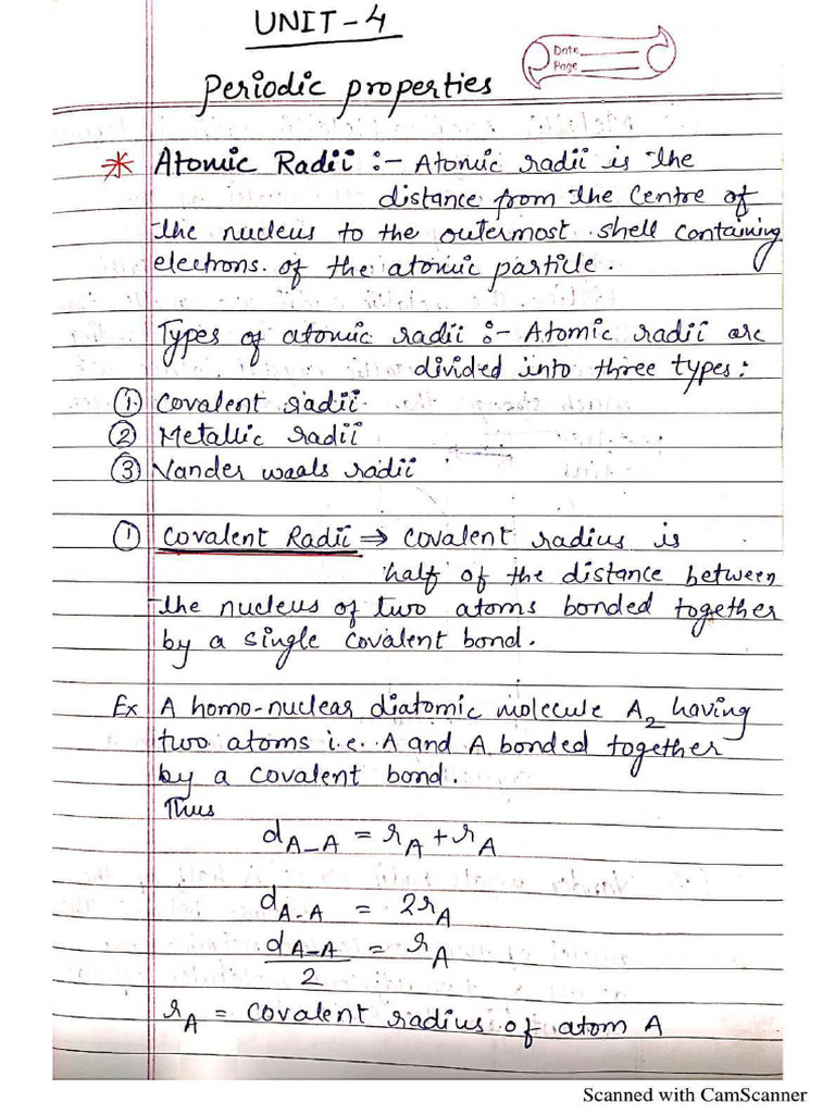 Chemistry Unit 4 NOTES A | PDF