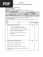 VIT Biotechnology B.Tech Curriculum Overview | PDF